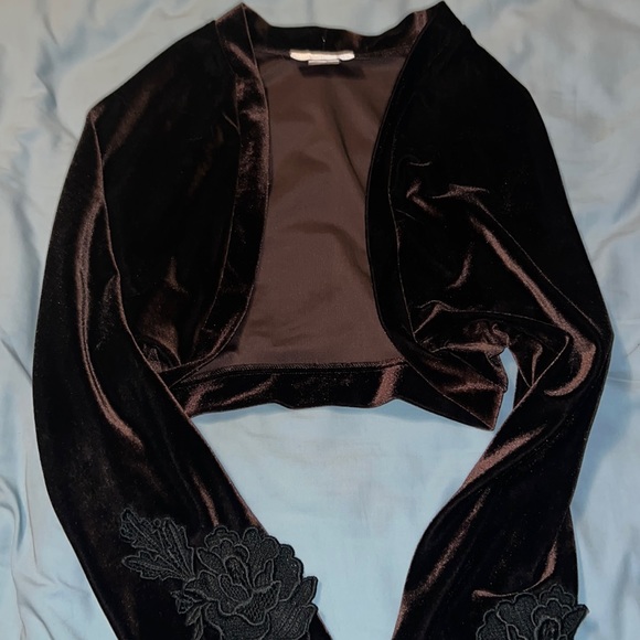 Flora Nikrooz | Tops | Vintage Flora Nikrooz Long Sleeve Cropped Velvet ...